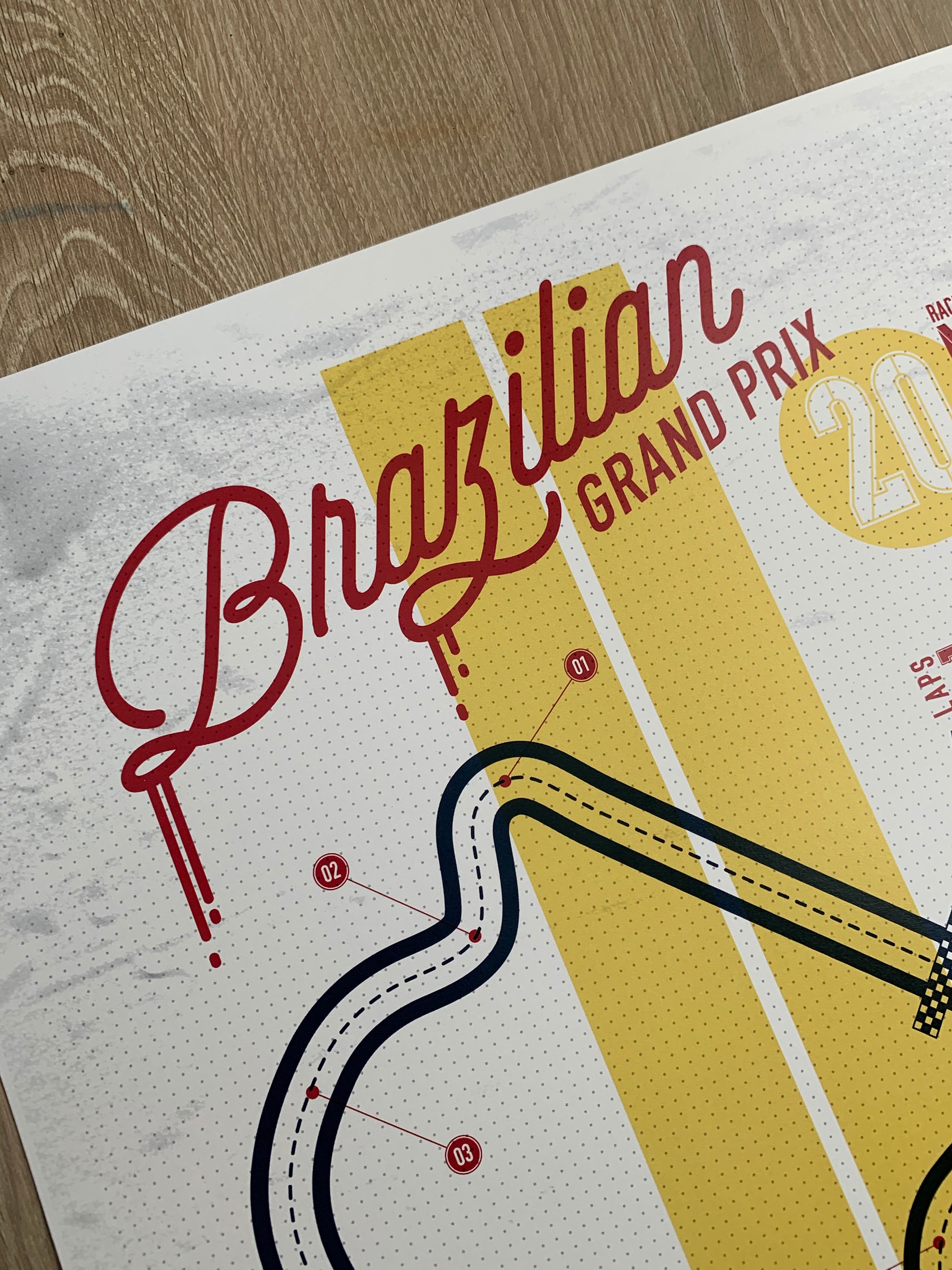 Formula 1 Racetrack Downloadable Poster: Brazilian Track - Etsy
