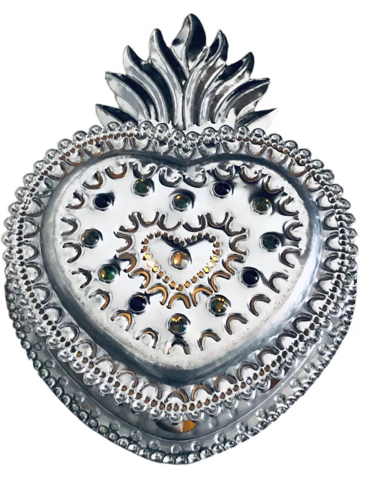 SACRED HEART Luminaria Punched Tin Heart Light 12 Mexican - Etsy