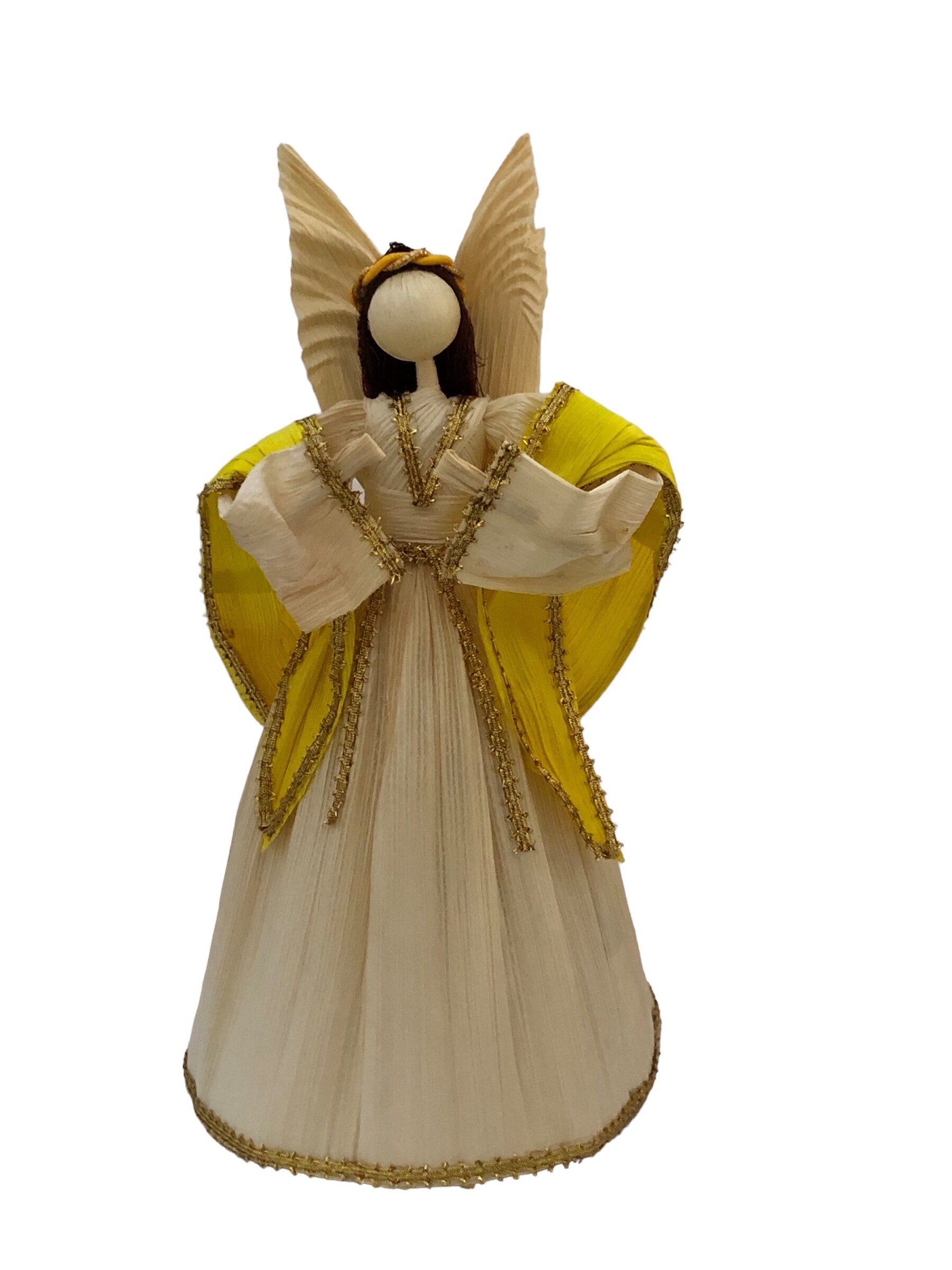 TREE TOPPER ANGEL Corn Husk Angel Large Christmas Angel 11.5 - Etsy