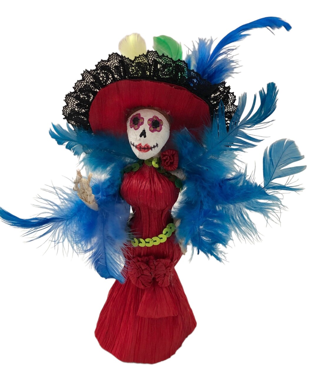 Day of the Dead CATRINA, Mexican Corn Husk Catrina Doll, Altar ...