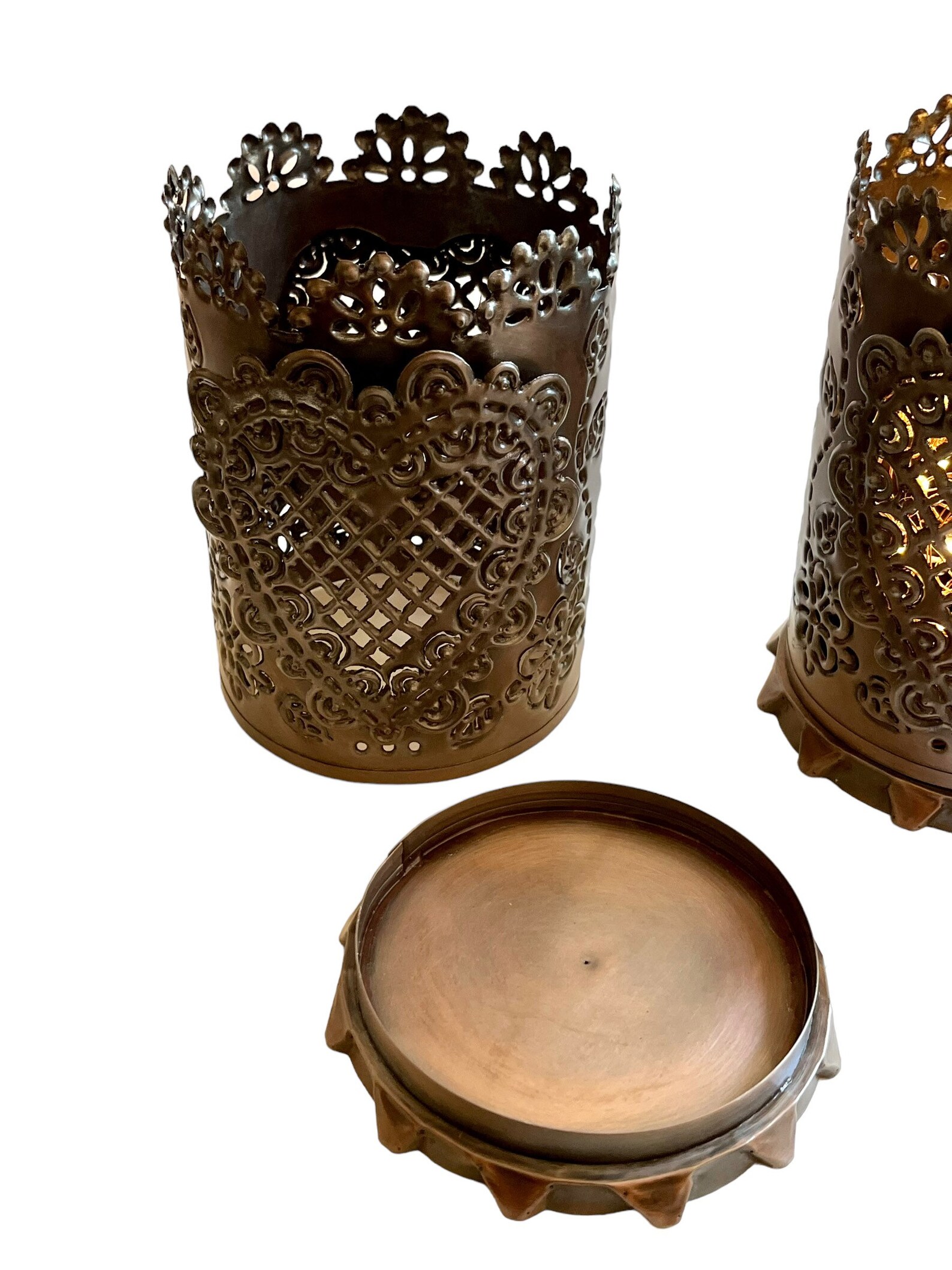 Set 2 Tin SACRED HEART LUMINARIAS Mexican Punched Tin - Etsy