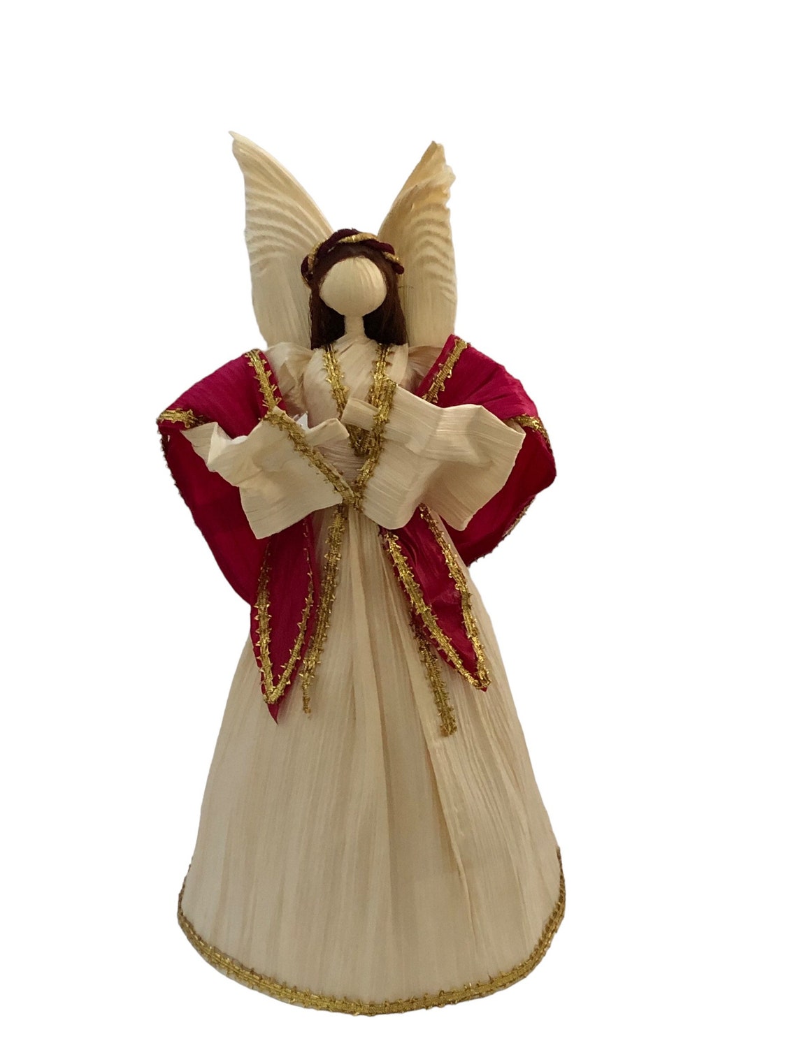 TREE TOPPER ANGEL Corn Husk Angel Large Christmas Angel 11.5 - Etsy