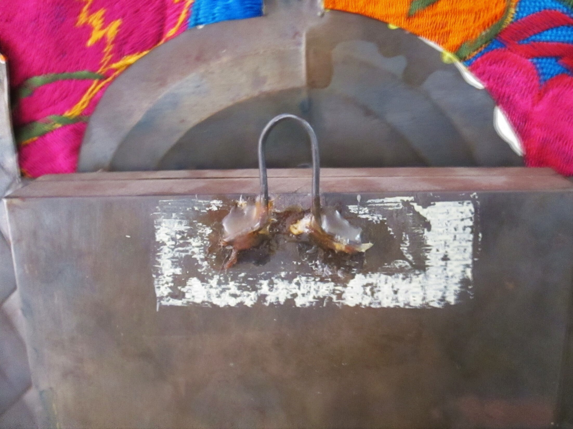 Vintage Painted Tin Nicho Frame Virgin Guadalupe