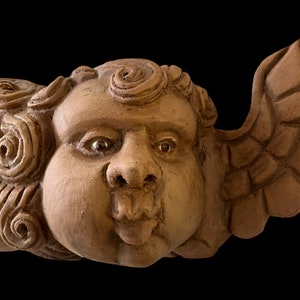WOOD ANGEL, Two Faces Mexican Wood Angel, Cherubs, Cacheton, Chubby ...