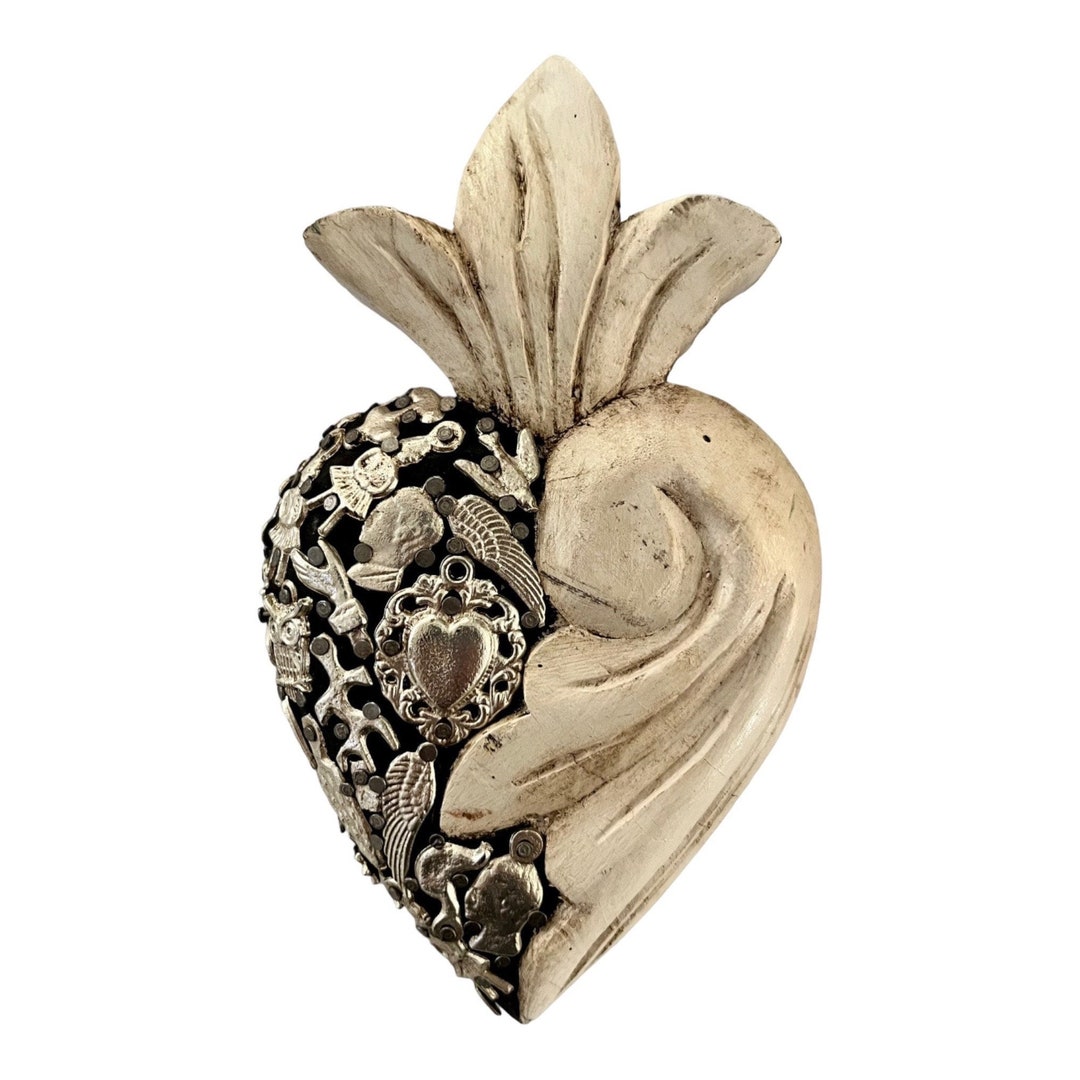 MILAGROS HEART, Mexican Corazon, Exvotos Sacred Heart 7 - Etsy