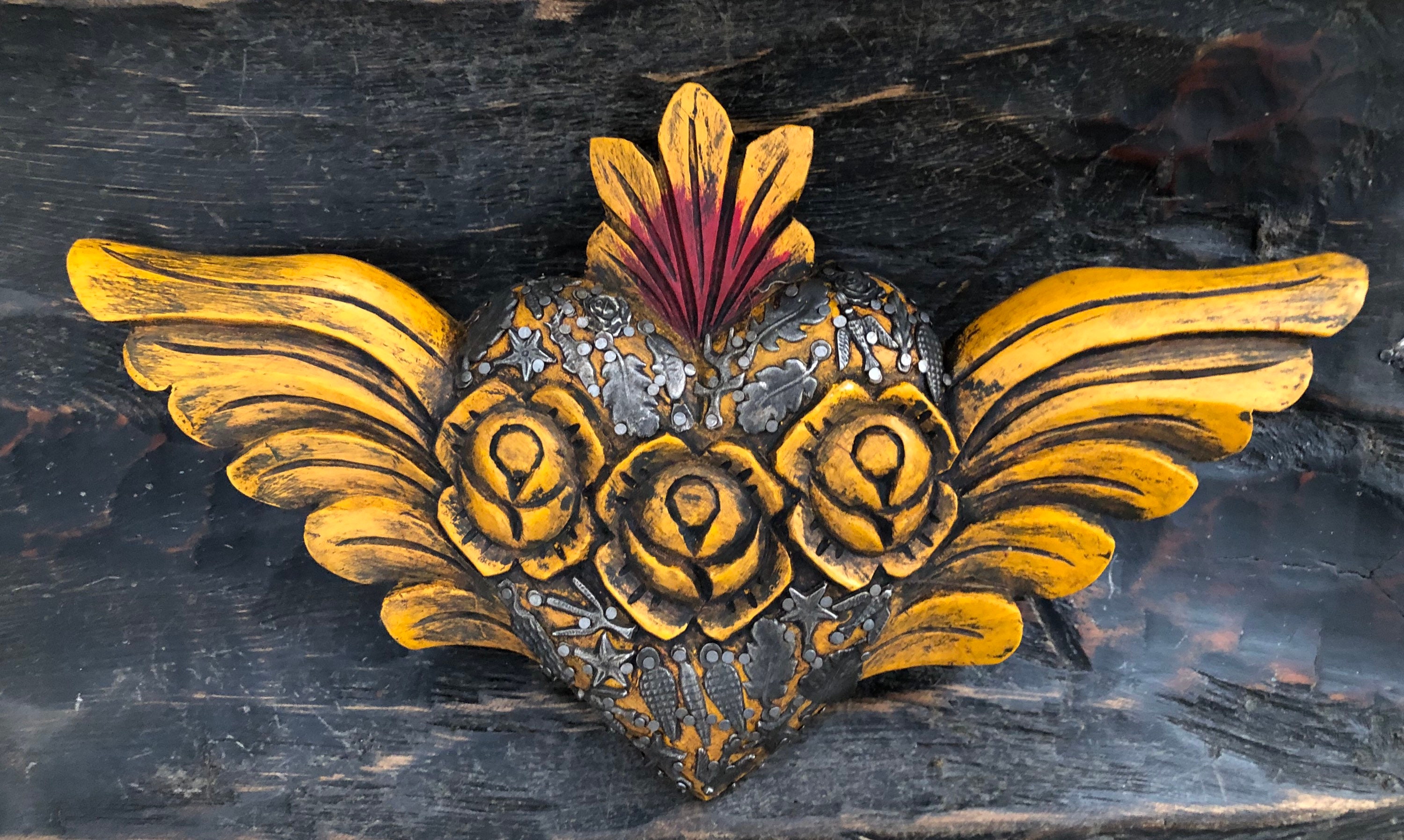 Hearts With Roses And Wings