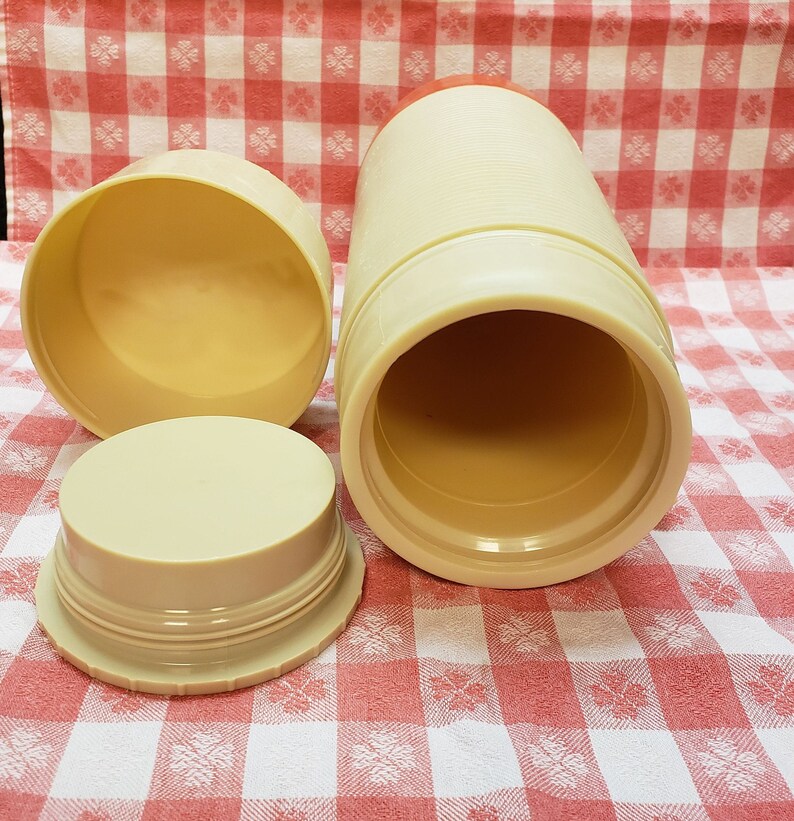 Vintage Alladin Thermosred & Beige Plastic Insulated Thermos - Etsy