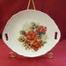 Rose Porcelain Tray Vintage LARGE Handled Red Roses - Etsy