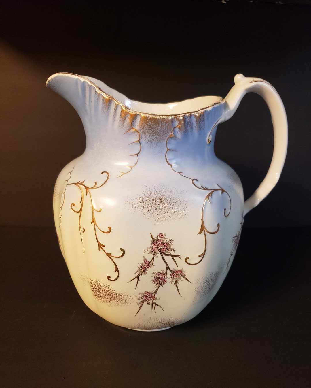 ANTIQUE Victorian Pitcher, Thomas Hughes & Sons, 11" Tall, 5 Quart ...