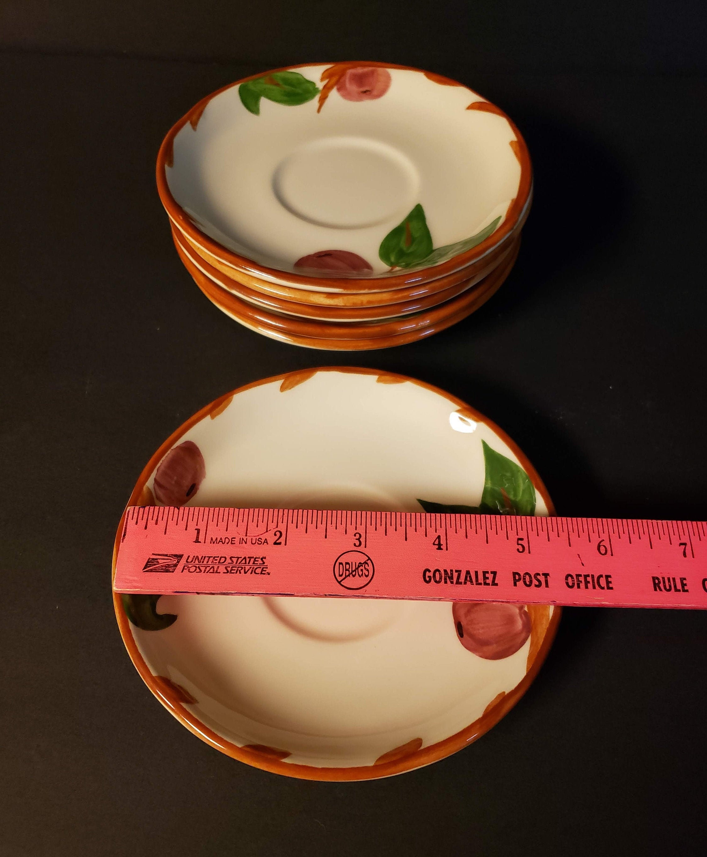 FRANCISCAN Ware Apple Pattern 5 Saucer Made in - Etsy