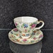 Vintage LEFTON Chintz Floral Hand Painted Teacup & Saucer, #2119 ...