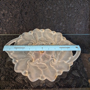 Fantasia Glass Platter by Princess House Glass, RARE SATIN Glass Floral ...