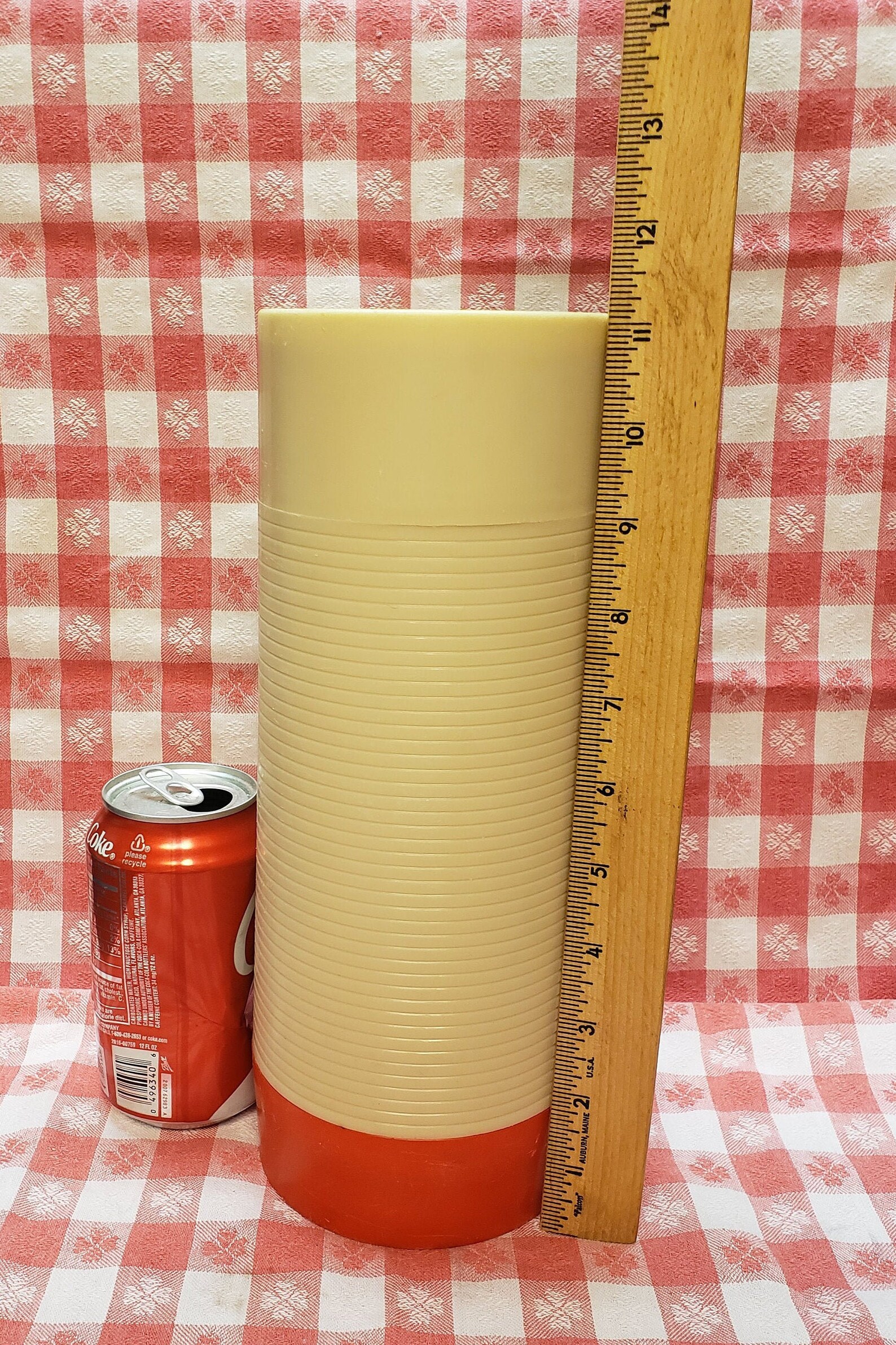 Vintage Alladin Thermosred & Beige Plastic Insulated Thermos - Etsy