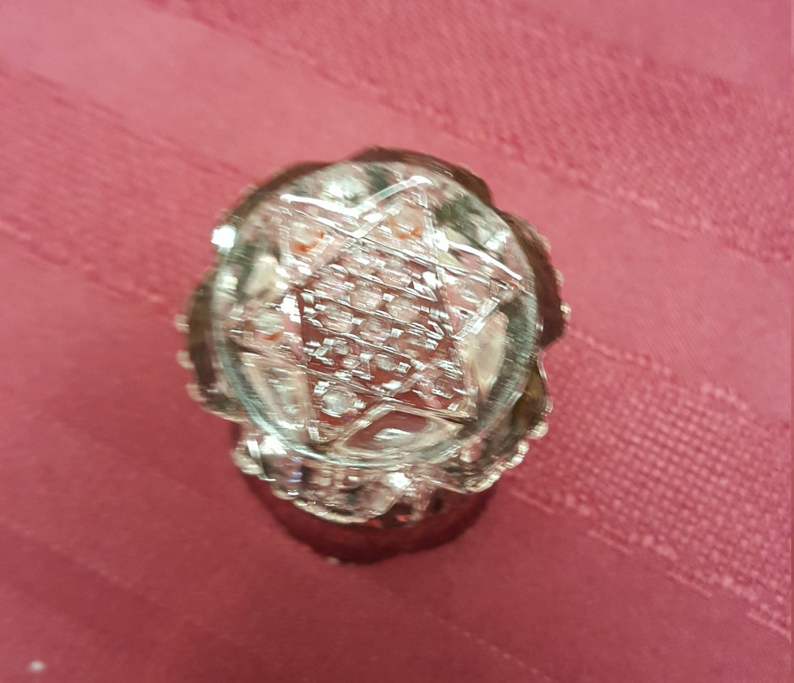 DUNCAN & Miller Button and Arches Pattern Ruby Flash | Etsy