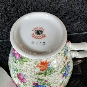 Vintage LEFTON Chintz Floral Hand Painted Teacup & Saucer, #2119 ...