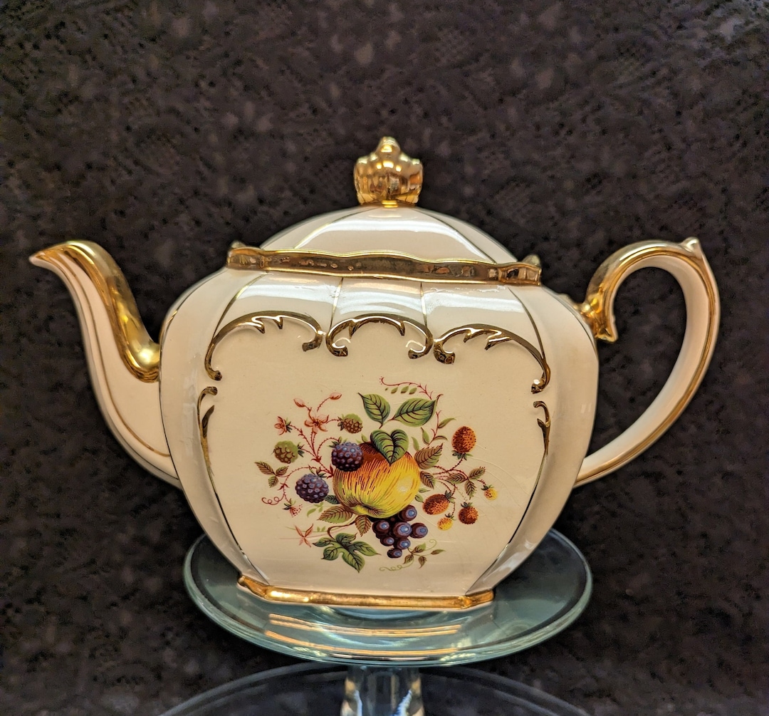 Antique 1930s RARE Sadler Square Cube Teapot, NOS Original Foil Label ...