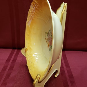 Crown Potteries 1951 Luster Serving Bowl, Golden Butter Color, Center ...