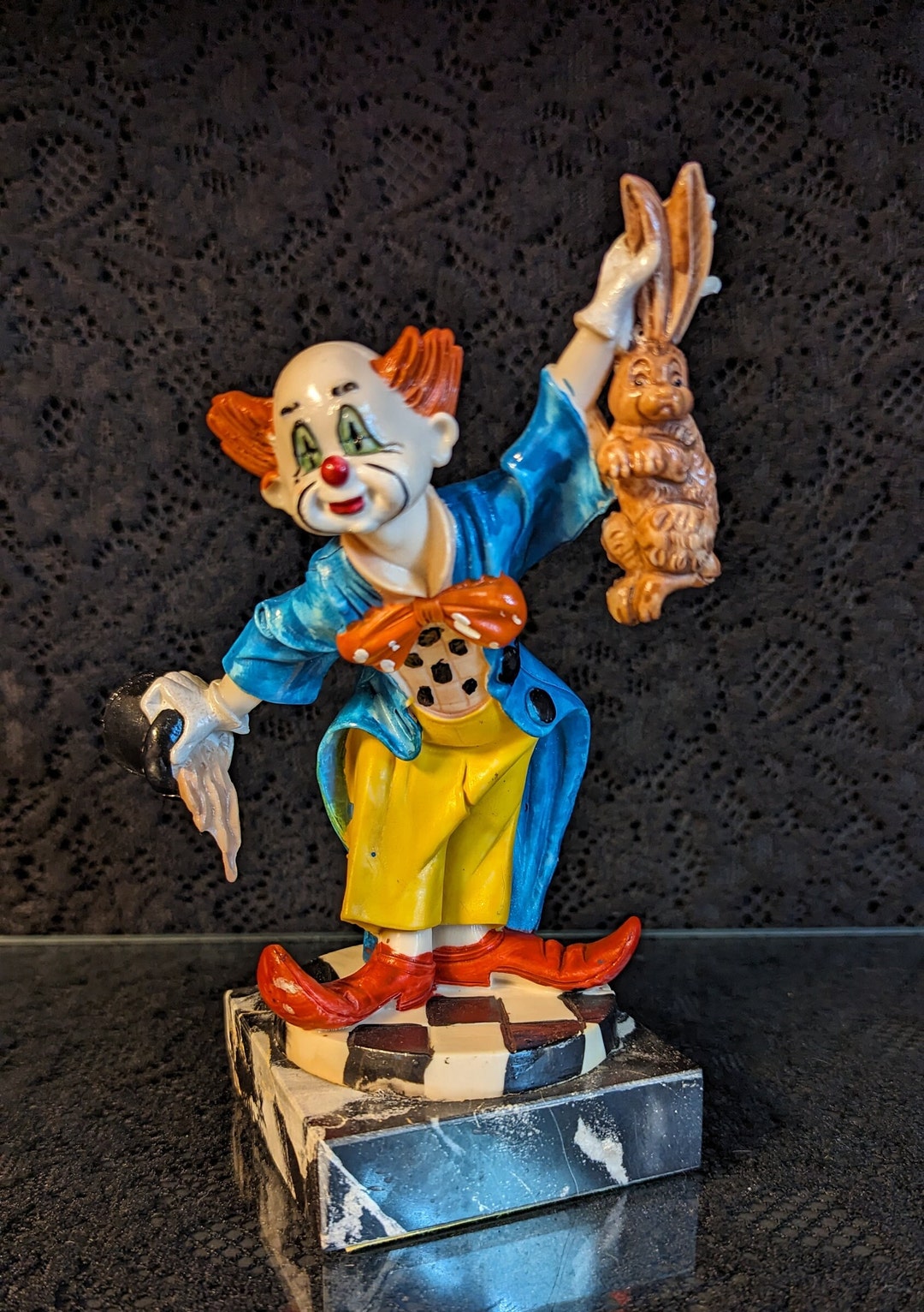 Vintage Colorful ITALIAN CLOWN Magician, Charles Serouja & Son Inc ...