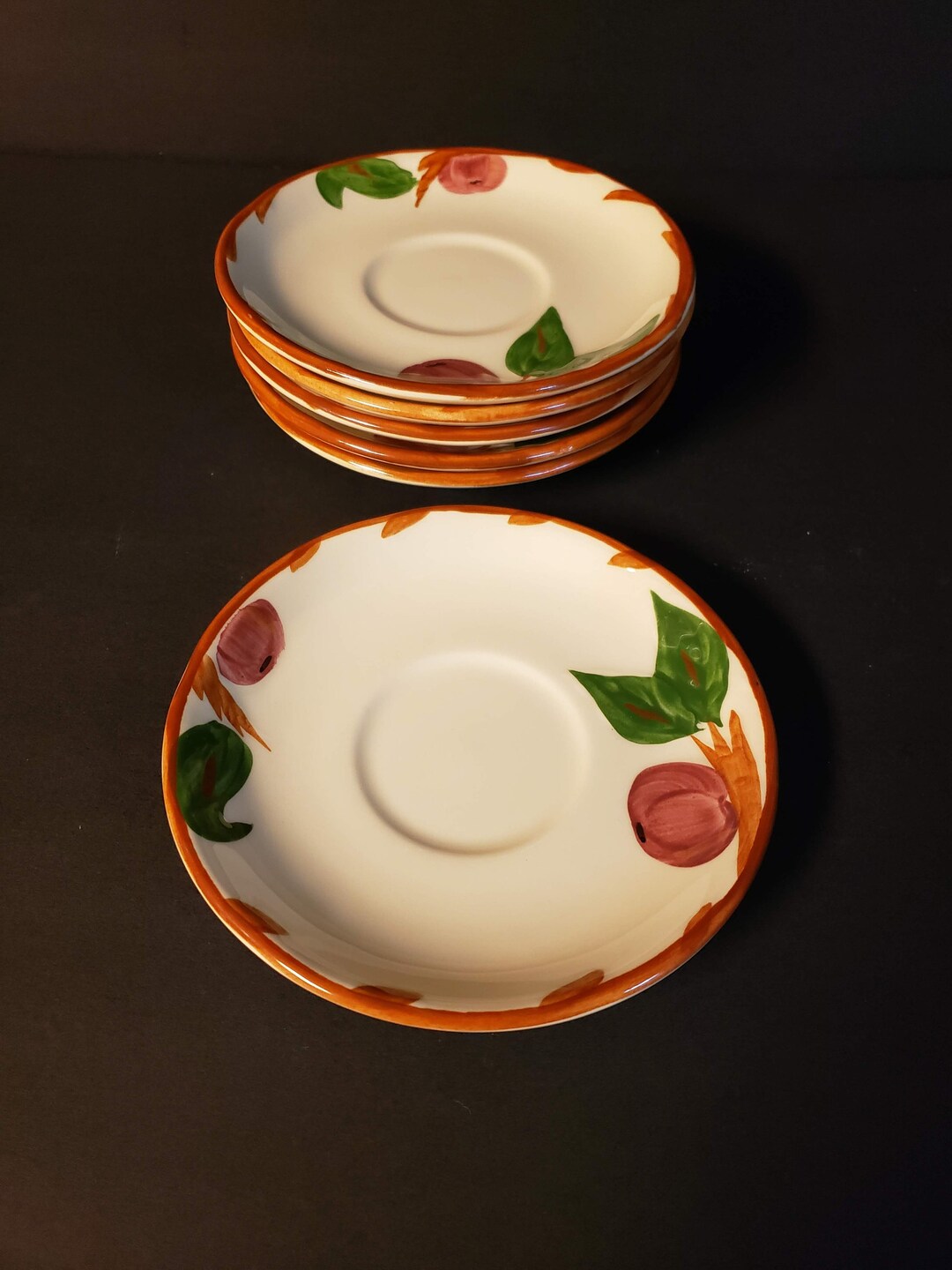 FRANCISCAN Ware Apple Pattern, 5" Saucer, Made in ENGLAND, Vintage ...