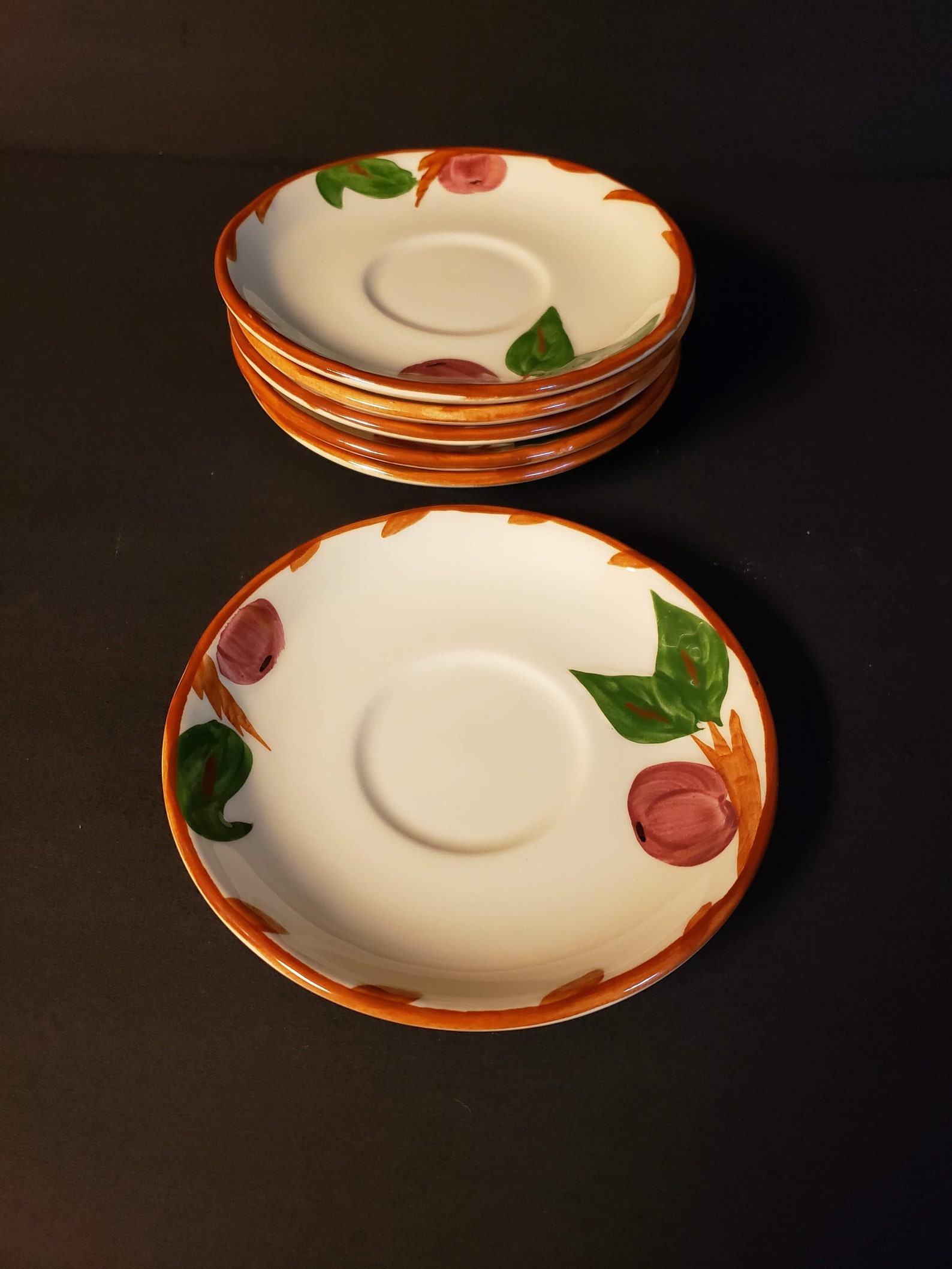 FRANCISCAN Ware Apple Pattern 5 Saucer Made in - Etsy