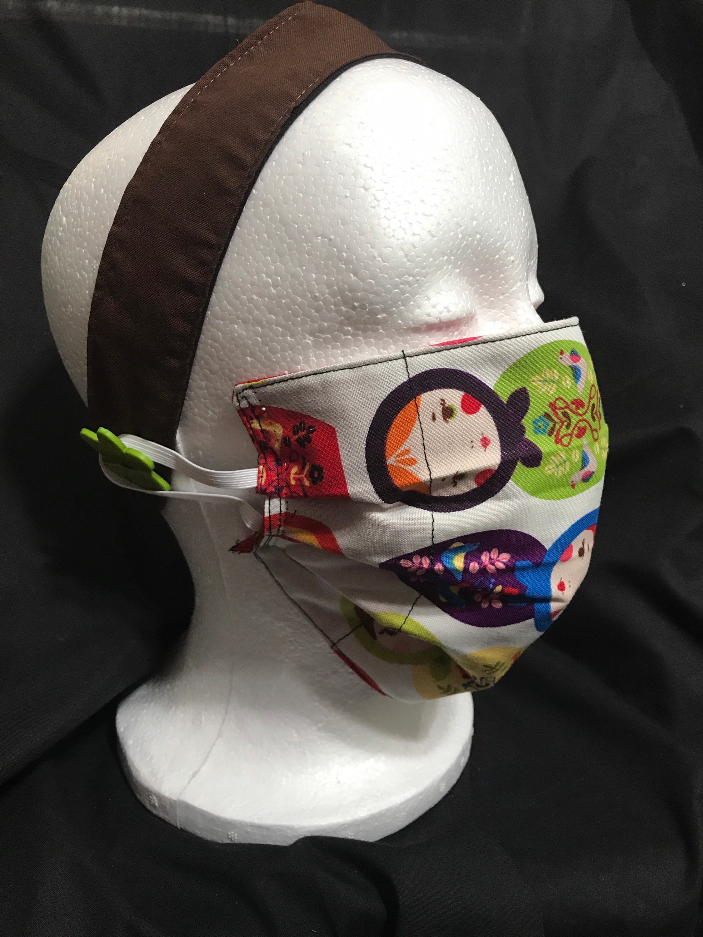 Three Layer Reusable Washable Face Mask Face Cover Babushka | Etsy