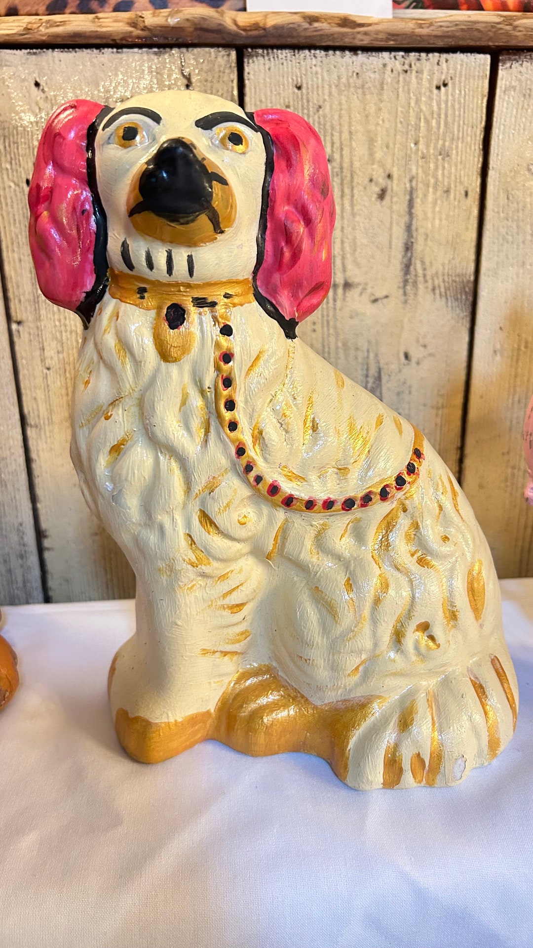 Upcycled Staffordshire Fireside Wally Dog - Etsy