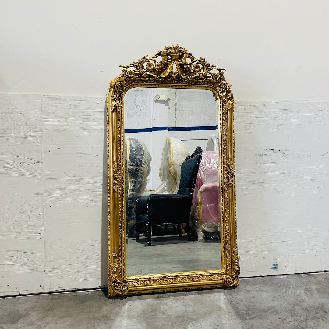 French Mirror French Baroque Mirror Rococo Mirror Antique Mirror 5 Feet ...