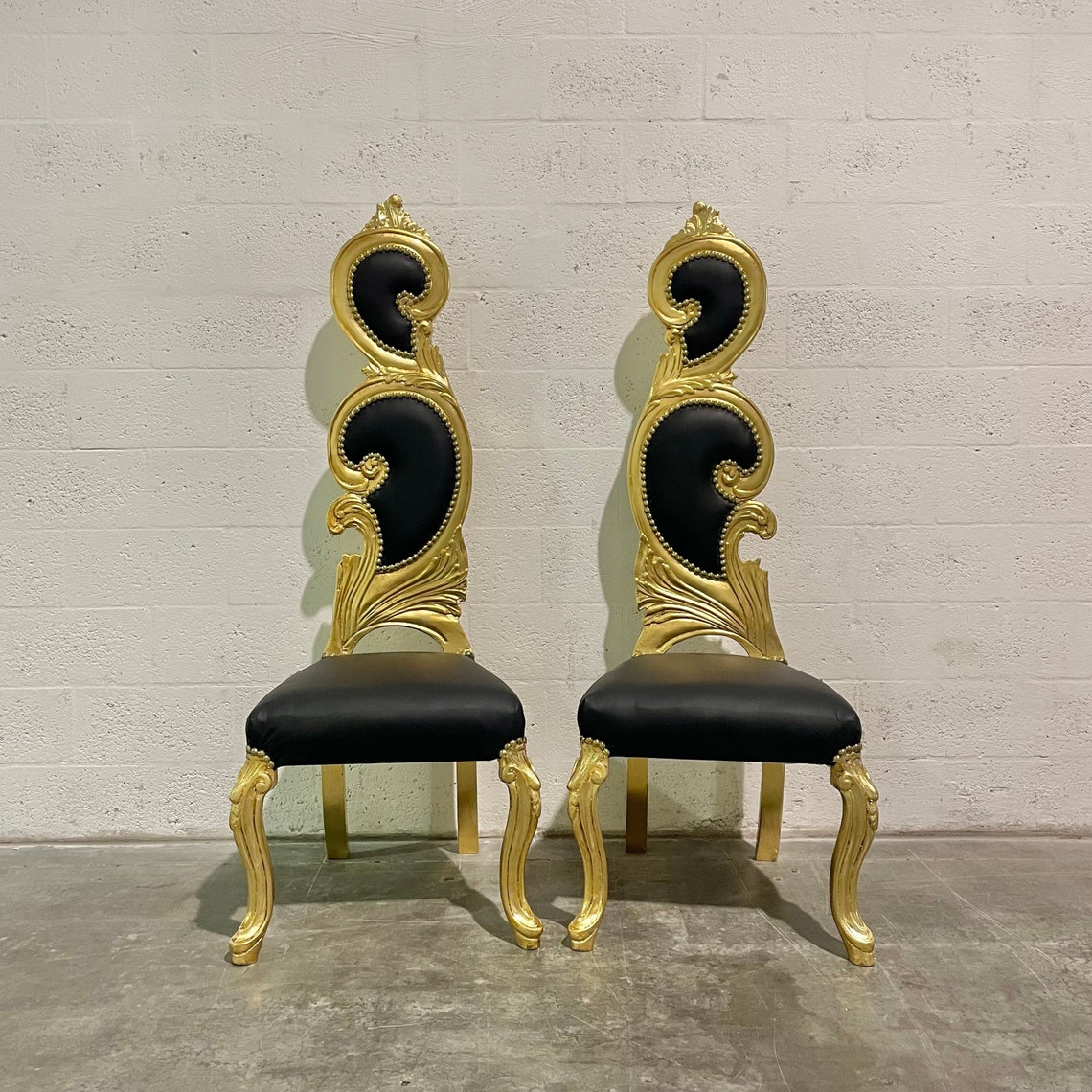 Italian Baroque Throne Chair 2 in Stock High Back - Etsy