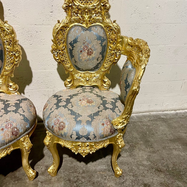 Italian Baroque 2 in Stock Throne Chair High Back Tall French - Etsy