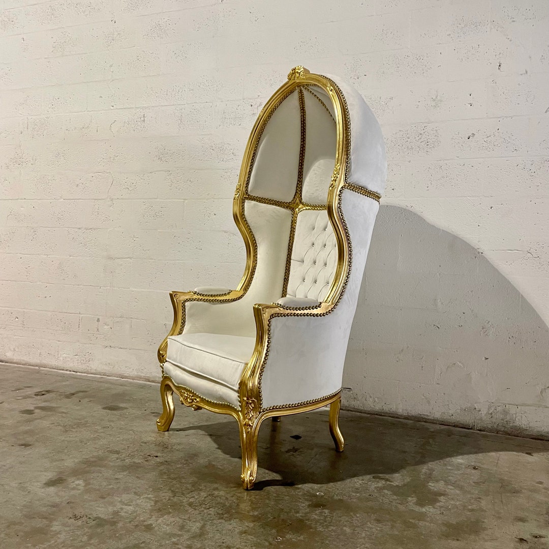 French Balloon Chair Throne Chair 1 Available High-back French Canopy ...