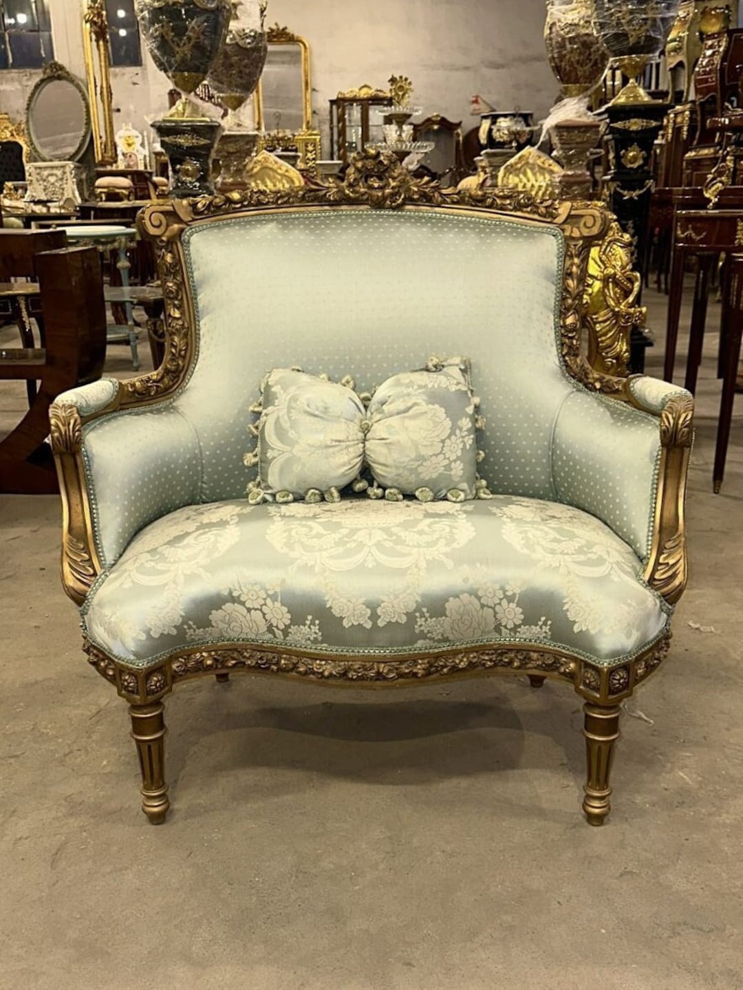 Vintage Antique Chair Vintage 24k Gold Chair Vintage Big Chair Vintage ...