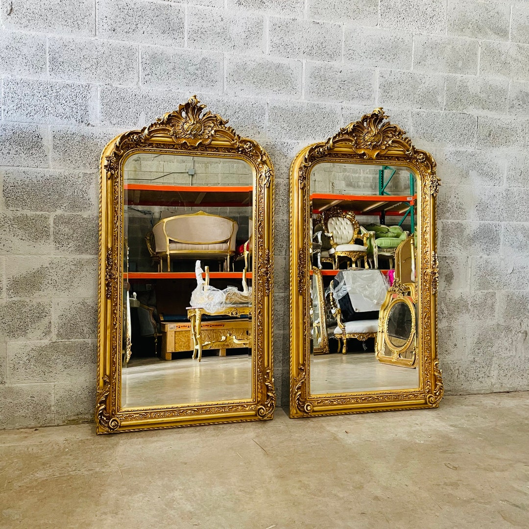 French Mirror a Pair Vintage French Baroque Mirror Rococo Mirror ...