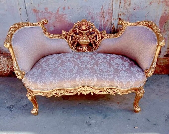 French Bench French Small Settee Vintage Bench Vintage Furniture ...
