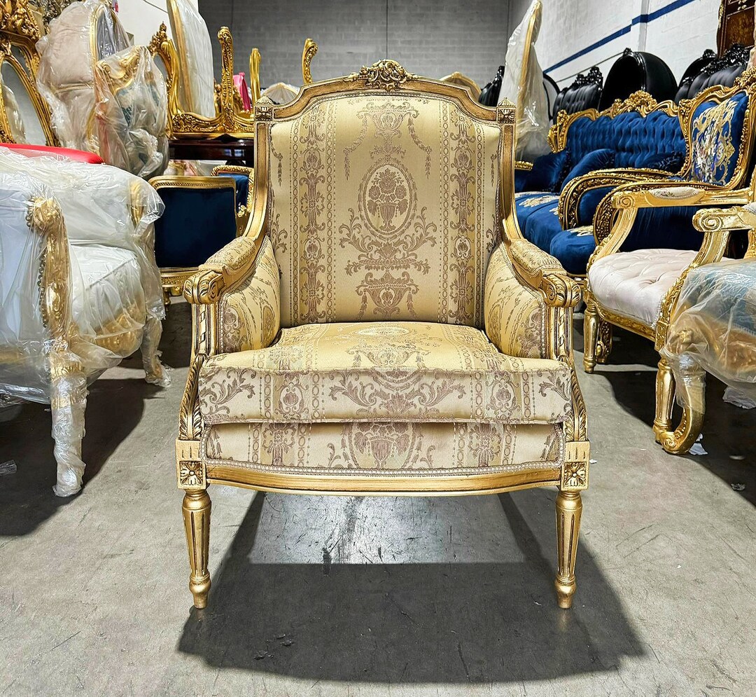 Chair Gold French Style only One in Stock Chair New Furniture Vintage ...
