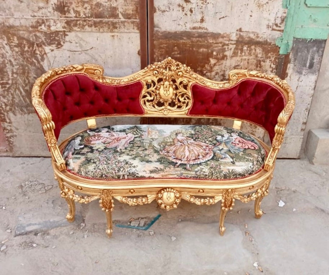 French Bench French Small Settee Vintage Bench Vintage - Etsy