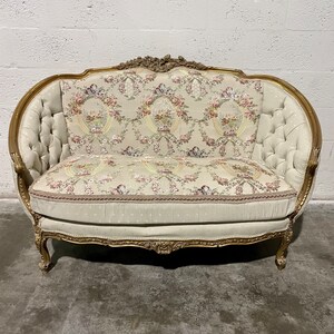 French Small Settee French Chair Vintage 3 Piece Set - Etsy