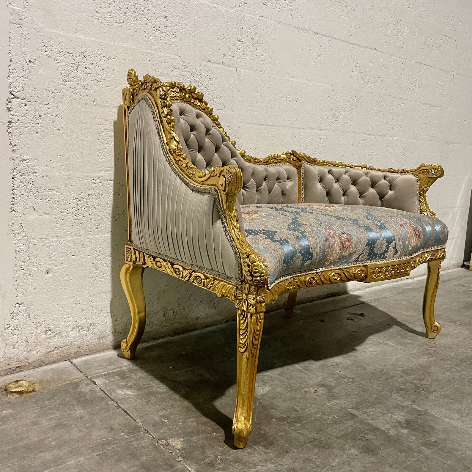 French Tufted Chair French Tufted Settee Vintage Furniture - Etsy