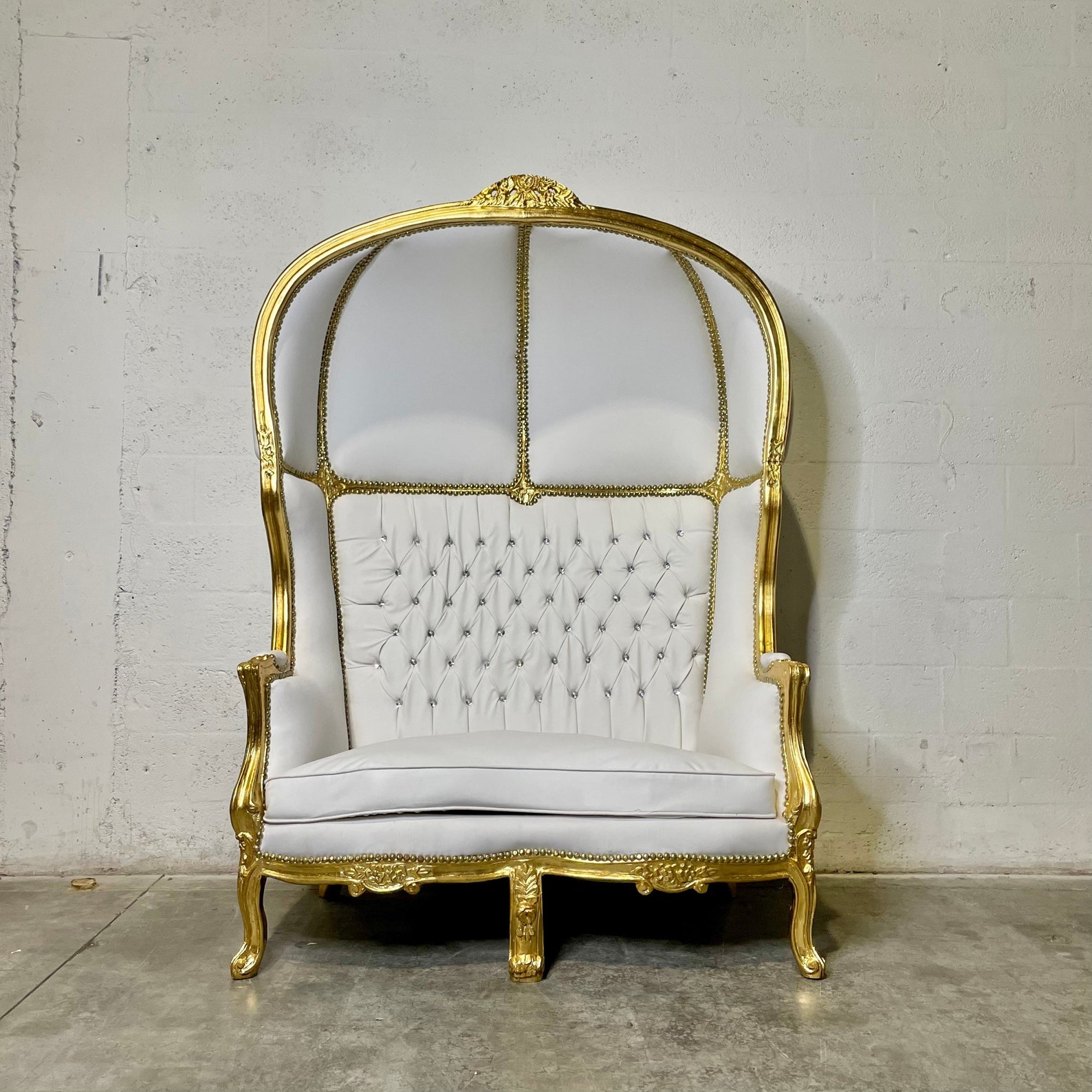 French Balloon Chair Canopy Chair double Seat Reproduction - Etsy