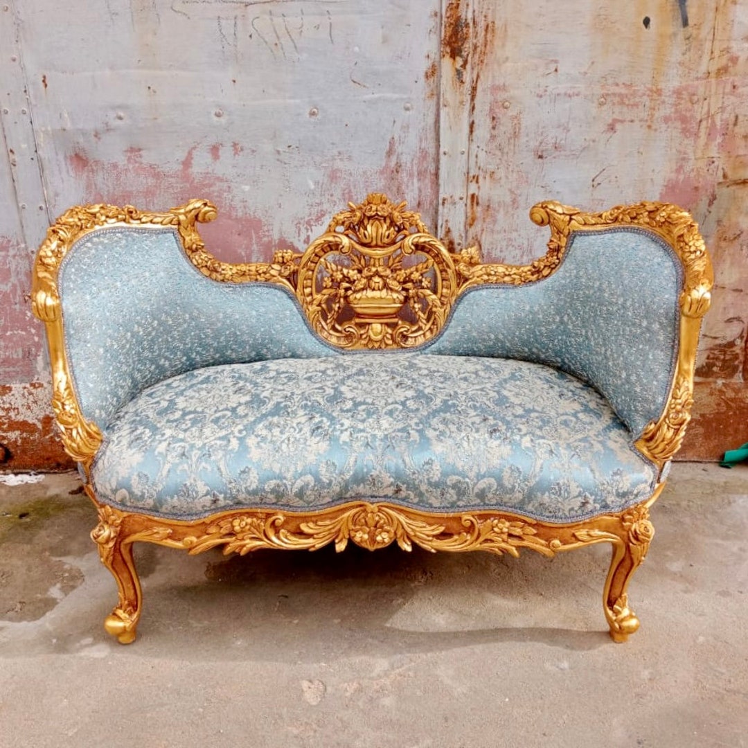 French Bench French Small Settee Vintage Bench Vintage Furniture ...