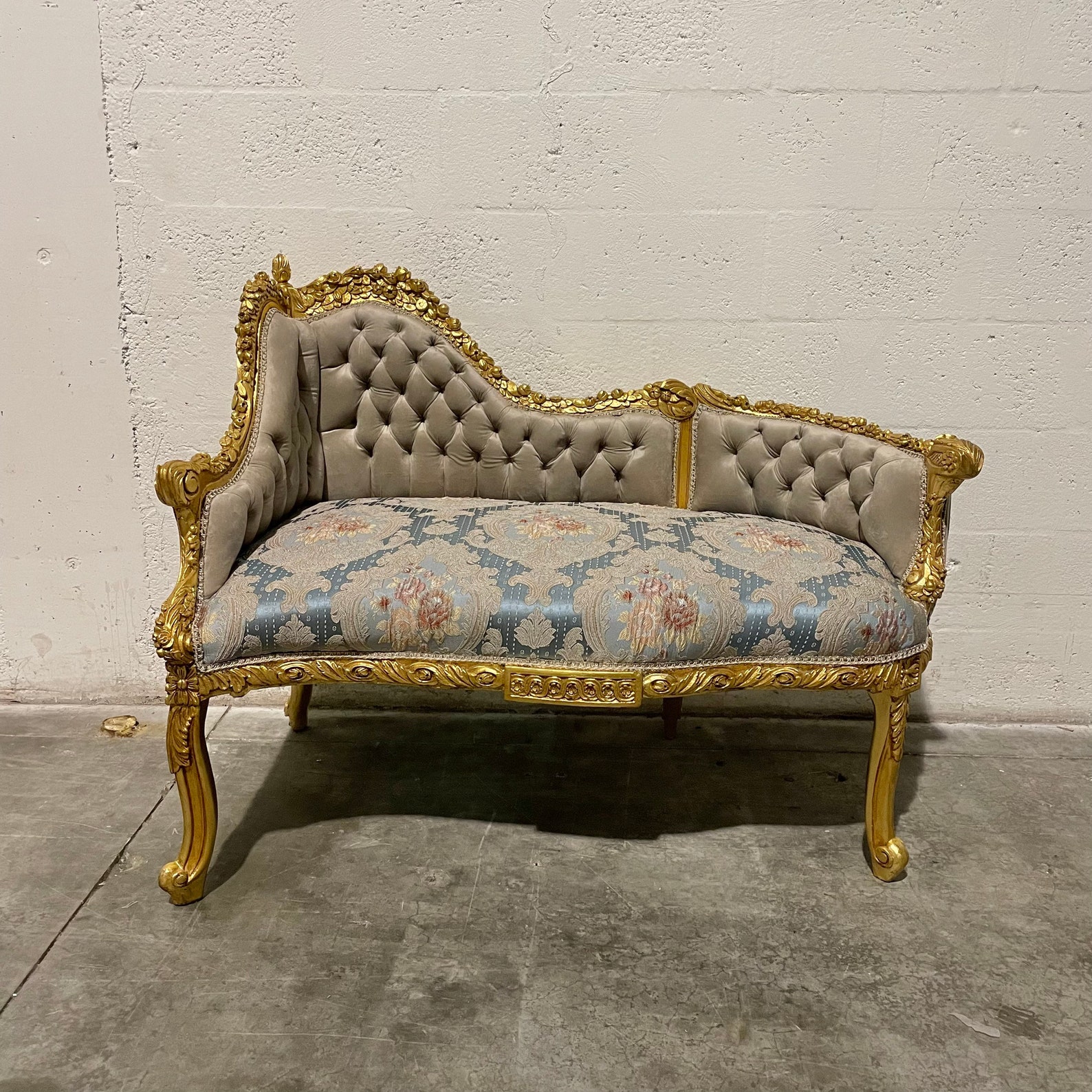 French Tufted Chair French Tufted Settee Vintage Furniture - Etsy
