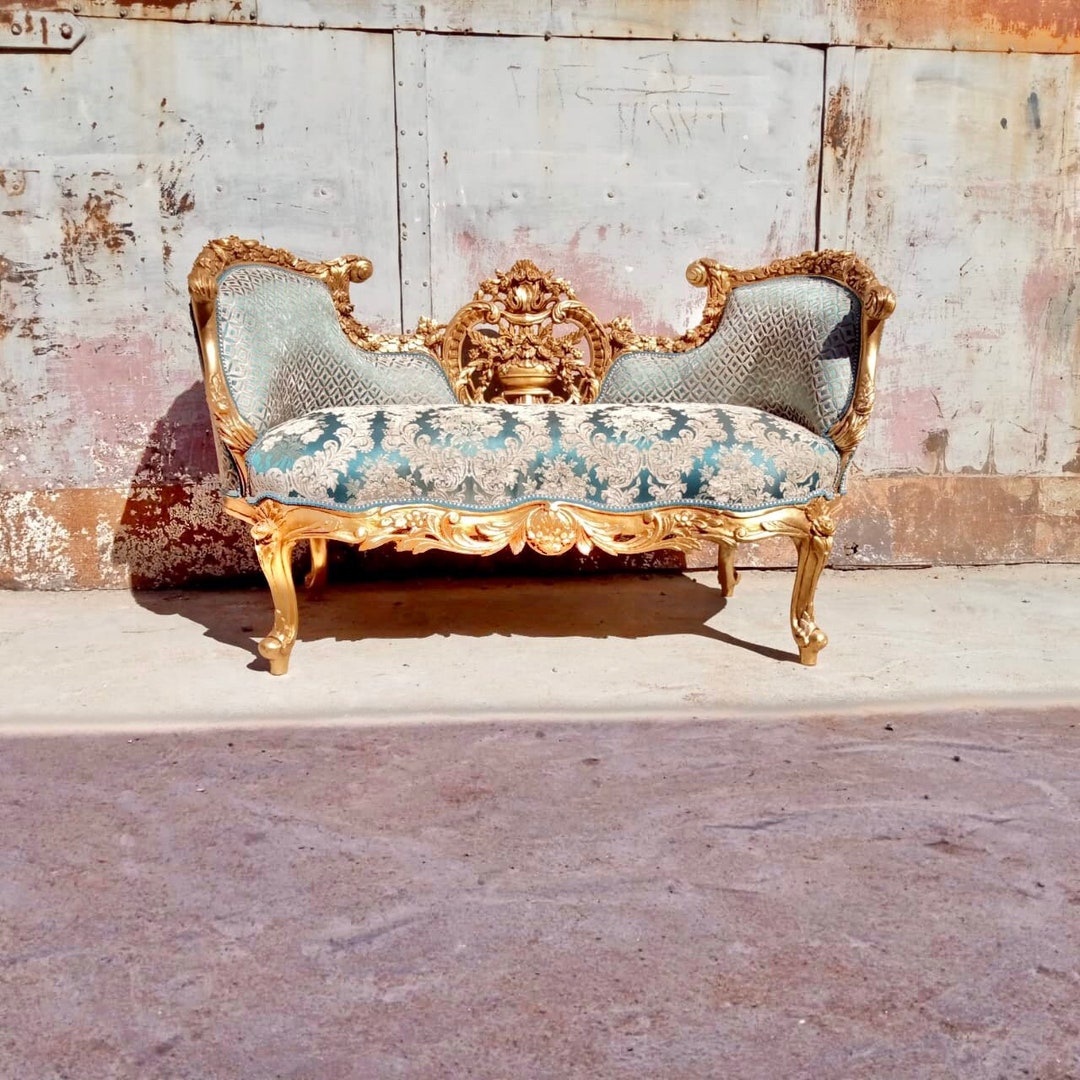 French Bench French Small Settee Vintage Bench Vintage Furniture ...