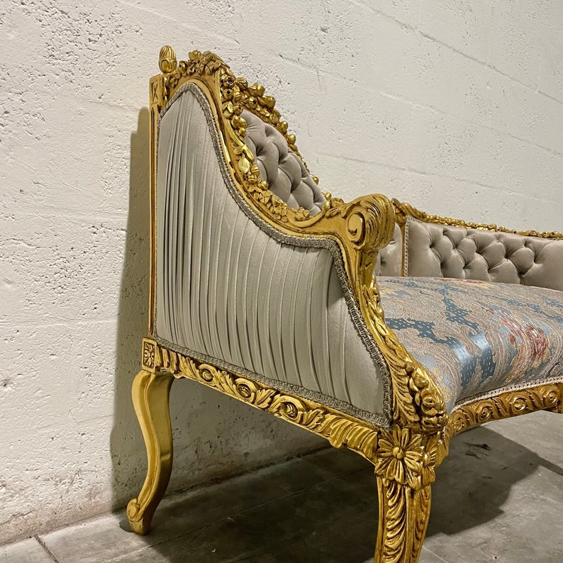 French Tufted Chair French Tufted Settee Vintage Furniture - Etsy