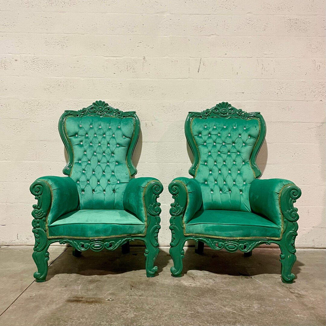 Green Throne Chairs Midsize Thrones 4 in Stock Rental Chair Interior ...