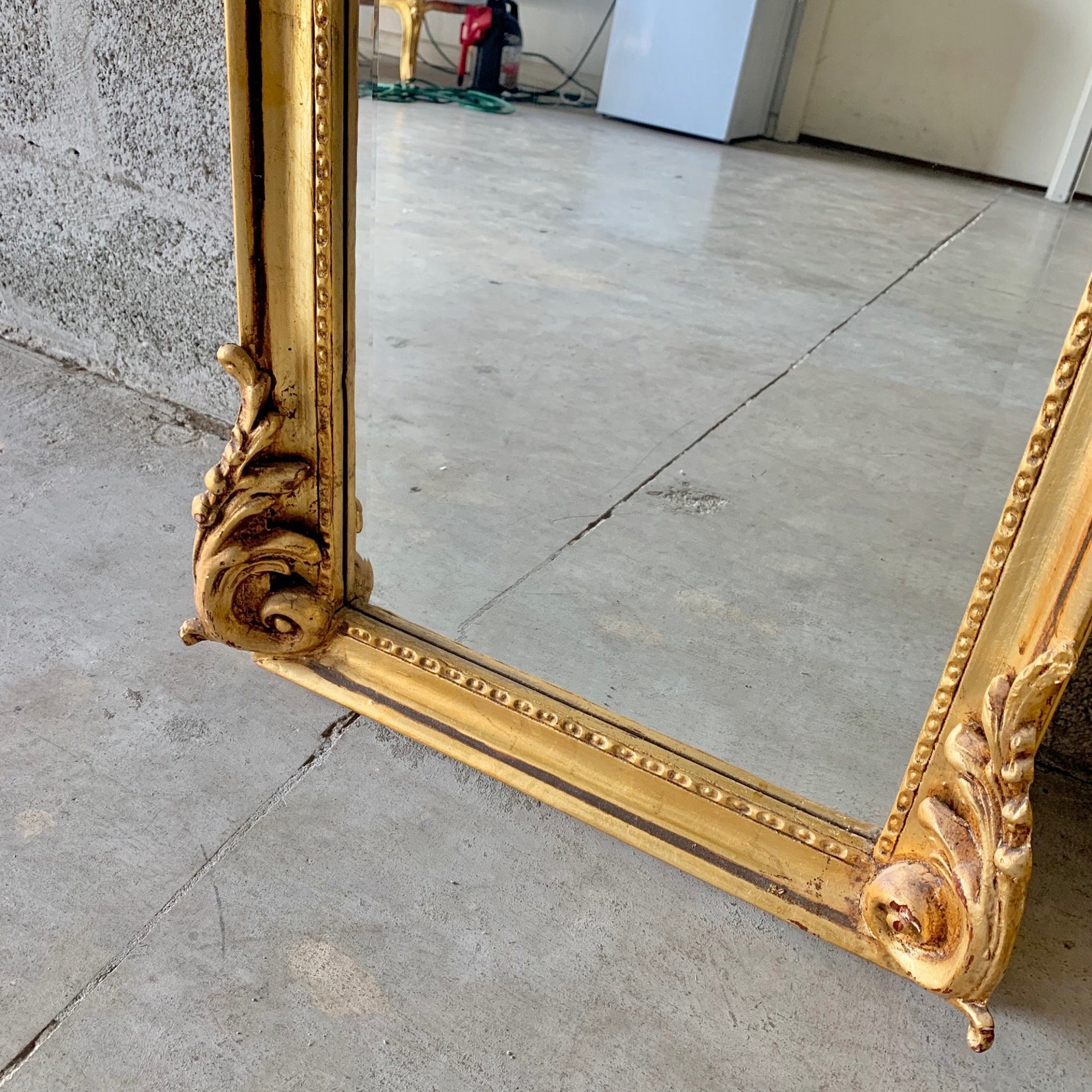 Vintage Mirror 2 Left in Stock Refinished in Gold Leaf - Etsy