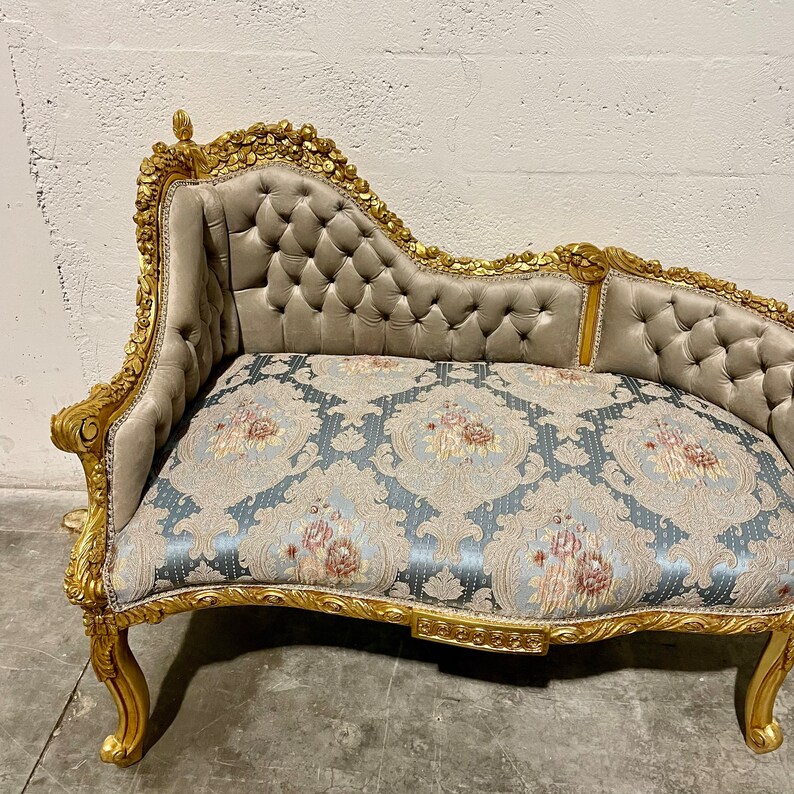 French Tufted Chair French Tufted Settee Vintage Furniture - Etsy