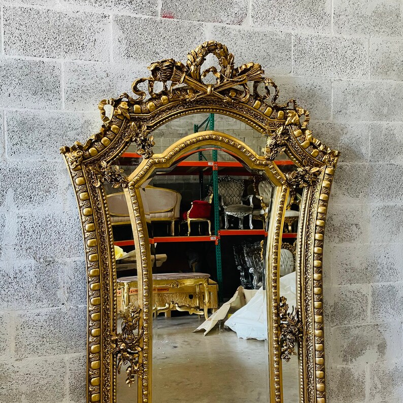 French Mirror Curved Mirror Baroque Mirror Rococo Antique | Etsy