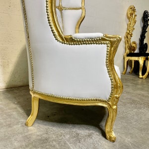 French Balloon Chair Canopy Chair Double Seat Reproduction White ...