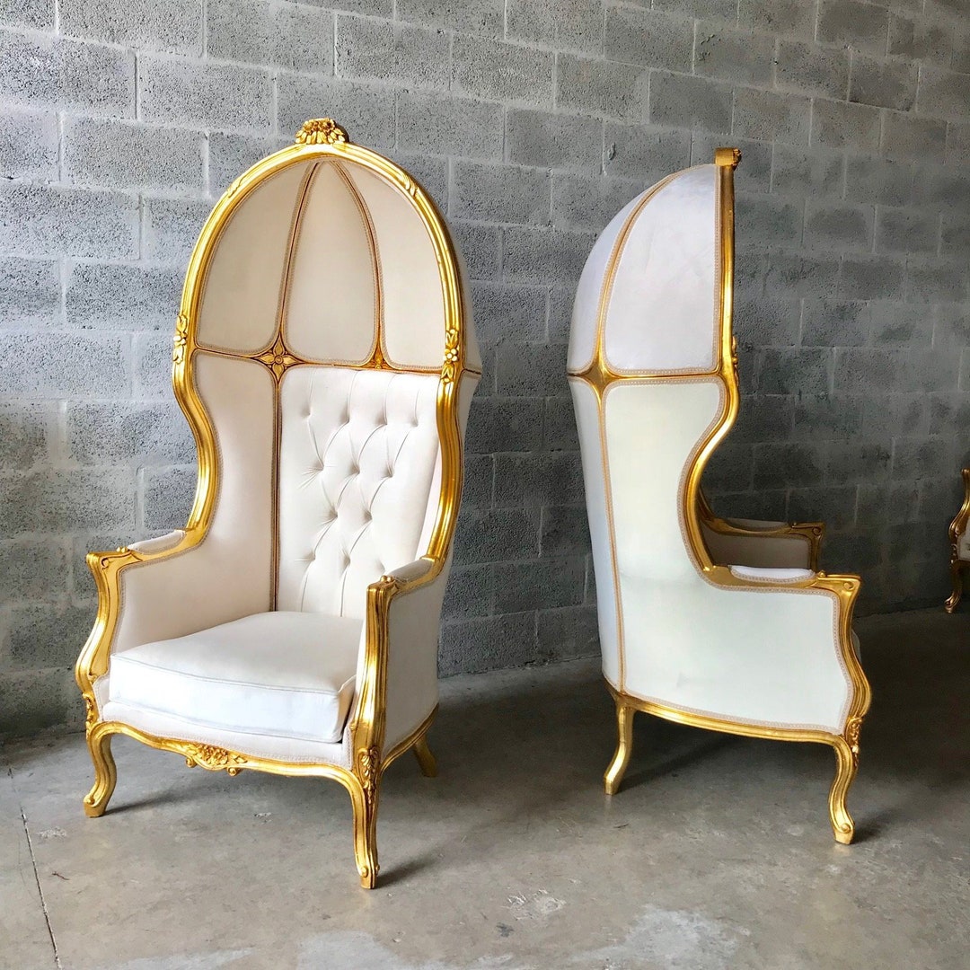 French Balloon Chair Throne Chair 2 Available High-back French Canopy ...