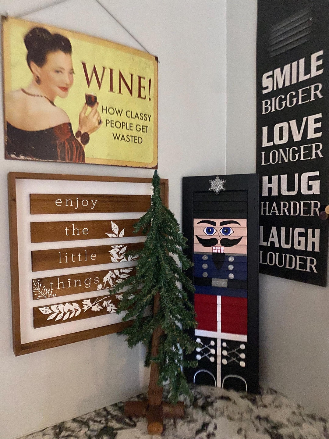 Nutcracker Decor- Unique Handpainted Gift, Recycled Nutcracker Shutter ...
