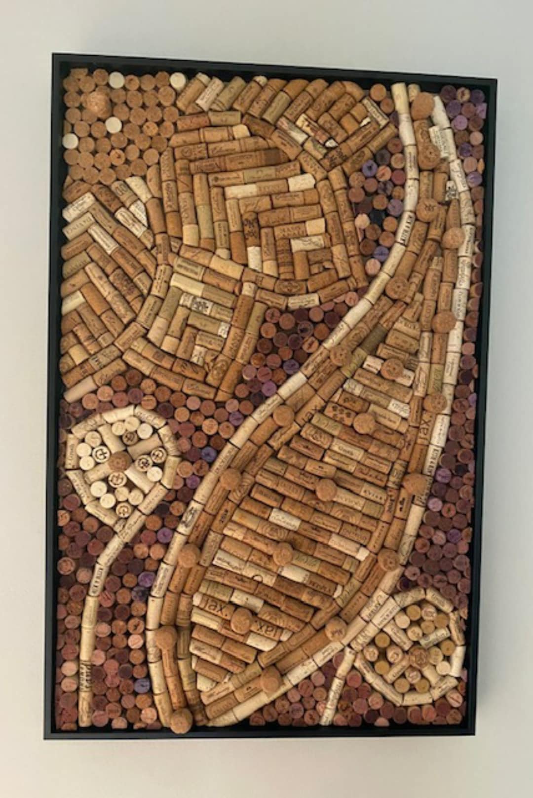 Wine Cork Art - Abstract Sunflower Art - Wine Lover Gift - Recycled ...